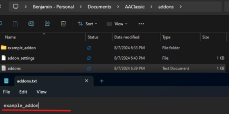 Addon API - AAClassic